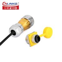 China Cnlinko M24 Signal Connector Panel Mount Waterproof IP68 Ethernet Pins Female Waterproof Rj45 Connector for sale