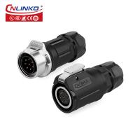 China Cnlinko M16 PBT Plastic and Metal 16AWG Waterproof Power Connector 8 Pin Plug Socket for sale