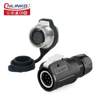 China Cnlinko M16 PBT Plastic and Metal 16AWG Waterproof Power Connector 8 Pin Plug Socket for sale