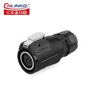 China Cnlinko M16 PBT Plastic and Metal 16AWG Waterproof Power Connector 8 Pin Plug Socket for sale