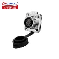 China Cnlinko M16 PBT Plastic and Metal 16AWG Waterproof Power Connector 8 Pin Plug Socket for sale