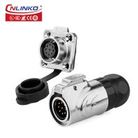 China CNLINKO LP16 Plug and Socket Male Female M16 Round 9 Pin Waterproof Cable Connector for sale