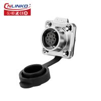 China CNLINKO LP16 Plug and Socket Male Female M16 Round 9 Pin Waterproof Cable Connector for sale