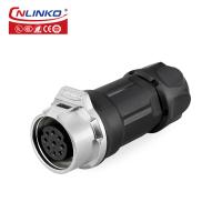 China CNLINKO LP16 Plug and Socket Male Female M16 Round 9 Pin Waterproof Cable Connector for sale