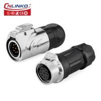 China CNLINKO LP16 Plug and Socket Male Female M16 Round 9 Pin Waterproof Cable Connector for sale