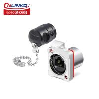 China Cnlinko BD24 Network Ethernet Panel Mount RJ45 Cables CAT6 Waterproof RJ45 Connector for sale