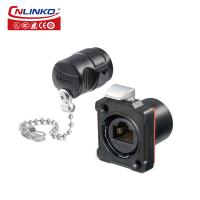 China Cnlinko BD24 Network Ethernet Panel Mount RJ45 Cables CAT6 Waterproof RJ45 Connector for sale