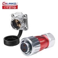 China CNLINKO Waterproof 2 Pole Plug Socket Male and Female 2pin 12 Volt Pin Female Wire Plug Adapter Connector for sale