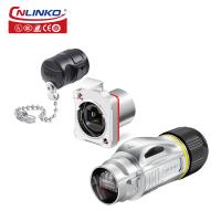 China Cnlinko BD24 Metal Waterproof RJ45 Panel Mount Connector RJ45 Ethernet Connector for sale