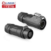China CNLINKO Male Female Panel Mount Industrial Wire Connector 7 Pin Waterproof Plug Socket Pogo Pin Connector for sale