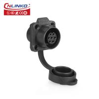 China CNLINKO Male Female Panel Mount Industrial Wire Connector 7 Pin Waterproof Plug Socket Pogo Pin Connector for sale