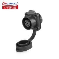 China CNLINKO Male Female Panel Mount Industrial Wire Connector 7 Pin Waterproof Plug Socket Pogo Pin Connector for sale