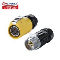 China Cnlinko 500V 20A IP68 Connector Waterproof 4 Pin with Solder Connection Wire Waterproof Plug Connector for sale