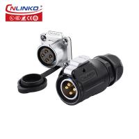 China Cnlinko 500V 20A IP68 Connector Waterproof 4 Pin with Solder Connection Wire Waterproof Plug Connector for sale