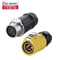 China Cnlinko M20 Power Cable LED Light Connectors Electric Bicycle IP68 4 Pin Waterproof Connector for sale