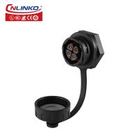 China CNLINKO M20 PBT Industrial Waterproof Circular Shell 4 Way Garden Lighting Connector Waterproof 4 Pin Female Connector for sale