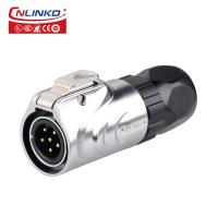 China CNLINKO M12 Panel Mount Waterproof Ip67 6 Pin Male Female Docking Connector for sale