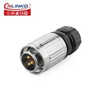 China 110V electrical Plug Socket Waterproof Connector Power Cord 3 Pin Metal Screw Connector for sale