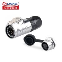China CNLINKO M12 Panel Mount Waterproof Ip67 6 Pin Male Female Docking Connector for sale