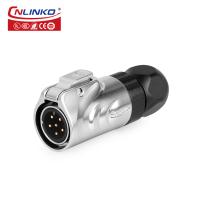 China CNLINKO M12 Panel Mount Waterproof Ip67 6 Pin Male Female Docking Connector for sale
