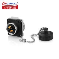 China 110V electrical Plug Socket Waterproof Connector Power Cord 3 Pin Metal Screw Connector for sale