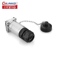 China 110V electrical Plug Socket Waterproof Connector Power Cord 3 Pin Metal Screw Connector for sale