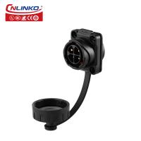 China CNLINKO IP68 Waterproof Bulkhead Electrical Bayonet 4 Pin Connector Male Female Industrial Plug and Socket Power Connector for sale