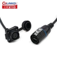 China Cnlinko Manufacturer LP16 Industrial Waterproof Fast Transfer Data USB Type c Connector Male Usb Type c Female Connector for sale