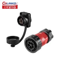 China CNLINKO 12v Dc Power Supply Connector Waterproof 5 Pin Circular Power Male Female Plug Socket Connector for sale