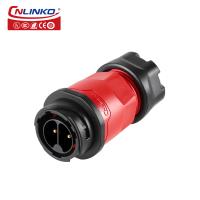 China CNLINKO YM20 Plastic Waterproof Connector 1/4 Bayonet Power Connector 2pin Outdoor Lighting Power Connector for sale