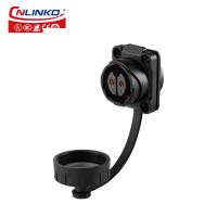 China CNLINKO YM20 Plastic Waterproof Connector 1/4 Bayonet Power Connector 2pin Outdoor Lighting Power Connector for sale