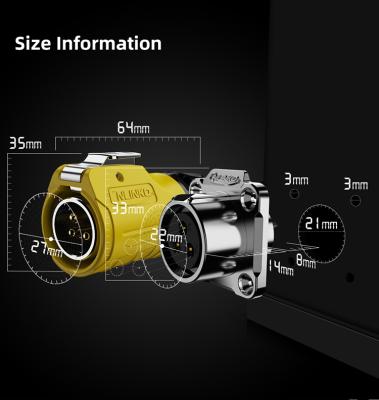 China Cnlinko LP20 DC AC IP68 3 Pin Inline Screw Power Cable Electric Waterproof Circular Connectors for sale