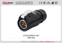 China Cnlinko LP20 DC AC IP68 3 Pin Inline Screw Power Cable Electric Waterproof Circular Connectors for sale