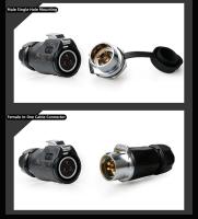 China Cnlinko LP20 DC AC IP68 3 Pin Inline Screw Power Cable Electric Waterproof Circular Connectors for sale