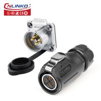 China CNLINKO M20 4 Pin 220V Male and Female IP68 Connectors AC Power Socket Waterproof Connector with Power Cord for sale
