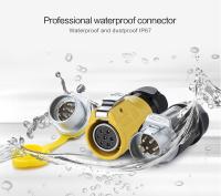 China CNLINKO M20 4 Pin 220V Male and Female IP68 Connectors AC Power Socket Waterproof Connector with Power Cord for sale