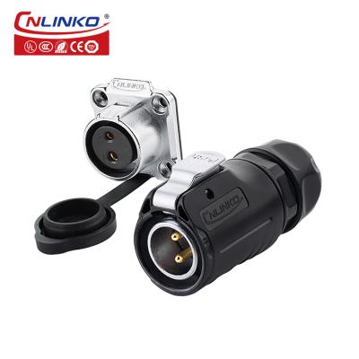 China CNLINKO M20 Waterproof 2 Pin Electrical Connector PBT with Dust Cover for sale