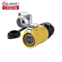 China CNLINKO M20 Waterproof 2 Pin Electrical Connector PBT with Dust Cover for sale