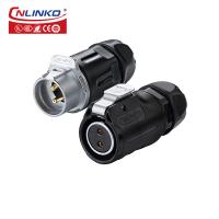 China CNLINKO M20 Waterproof 2 Pin Electrical Connector PBT with Dust Cover for sale
