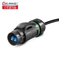 China CNLINKO M24 Plastic IP68 Waterproof LC Male Female Connector Circular Fiber Optic Connector for sale