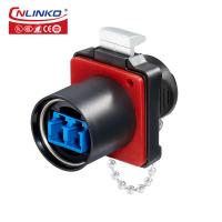 China CNLINKO M24 Plastic IP68 Waterproof LC Male Female Connector Circular Fiber Optic Connector for sale