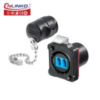 China CNLINKO M24 Plastic IP68 Waterproof LC Male Female Connector Circular Fiber Optic Connector for sale