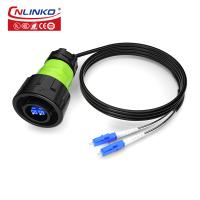 China CNLINKO YM24 Male Female Panel Mount IP68 Waterproof Fiber Optic Cable Connector for sale