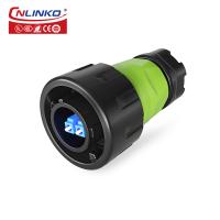 China CNLINKO YM24 Male Female Panel Mount IP68 Waterproof Fiber Optic Cable Connector for sale