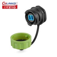China CNLINKO YM24 Male Female Panel Mount IP68 Waterproof Fiber Optic Cable Connector for sale