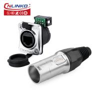 China Cnlinko Connector RJ45 Ethernet Dual Rj45 Waterproof Connector IP68 for Led Display signal Connector for sale