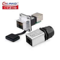 China CNLINKO 8P8C RJ45 Connector Shield Cat6 RJ45 Socket Waterproof RJ45 Connector with Dust Cover for sale