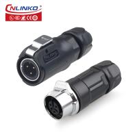 China CNLINKO LP12  Plastic Male and Female Industrial Waterproof Pin M12 Connector for sale