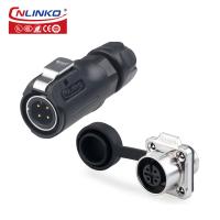 China CNLINKO LP12  Plastic Male and Female Industrial Waterproof Pin M12 Connector for sale