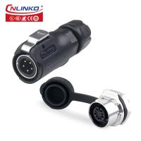 China CNLINKO LP12  Plastic Male and Female Industrial Waterproof Pin M12 Connector for sale